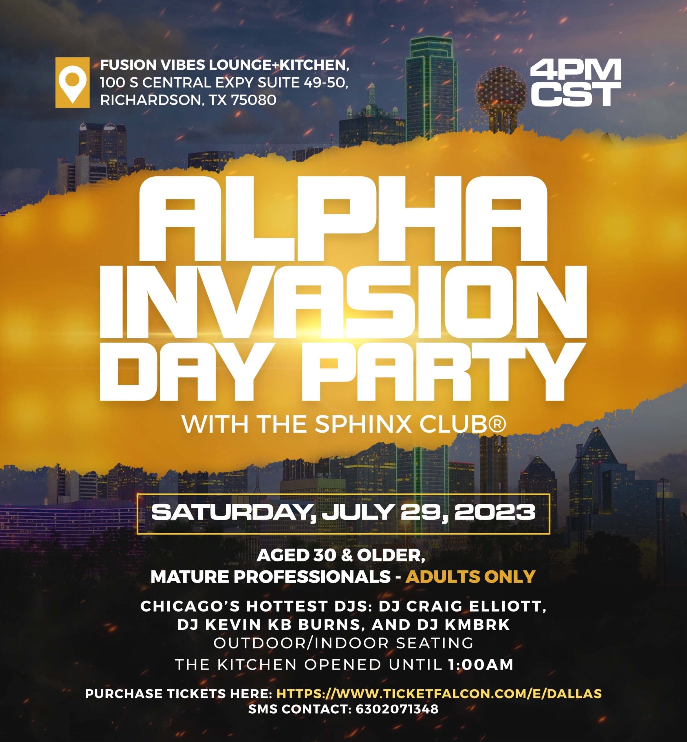 Alpha Invasion Day Party in Dallas Tickets - Powered by Ticket Falcon®