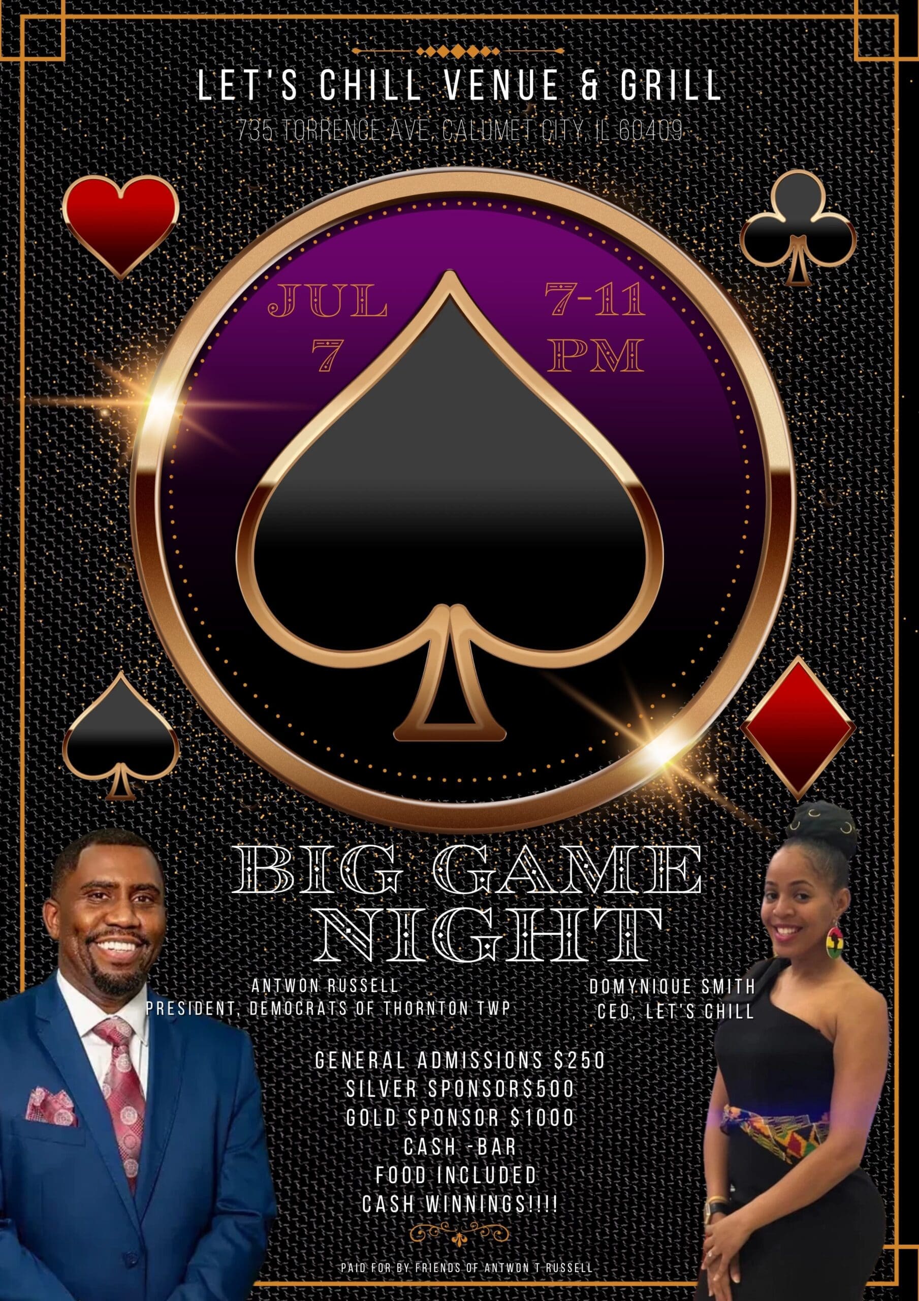Big game night fundraiser Tickets - Powered by Ticket Falcon®