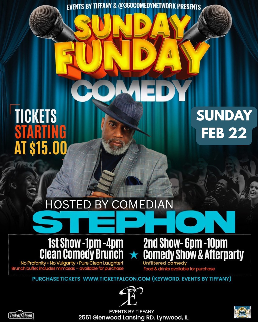“Sunday Fun Day Comedy Showcase” Tickets - Powered by Ticket Falcon®
