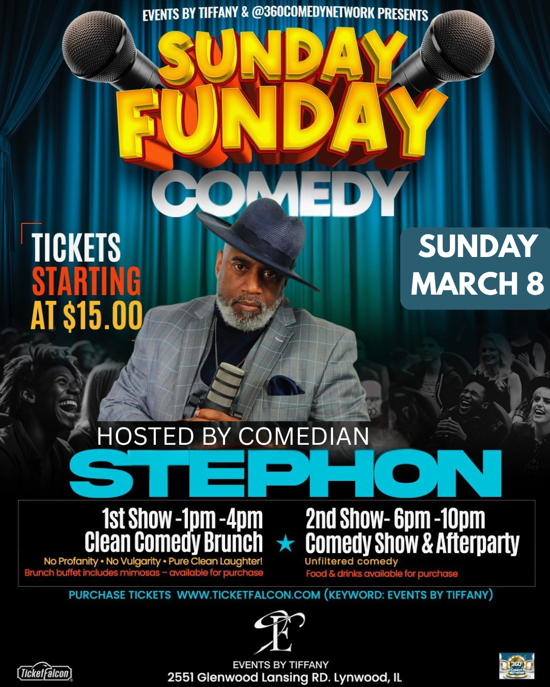“Sunday Fun Day Comedy Showcase” Tickets - Powered by Ticket Falcon®